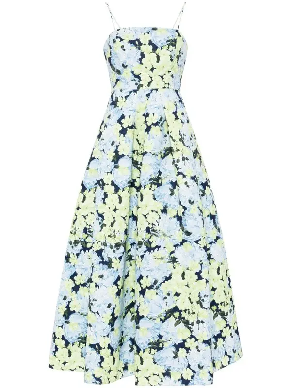 Sachin & Babi Beau Floral-print Gown - Blue