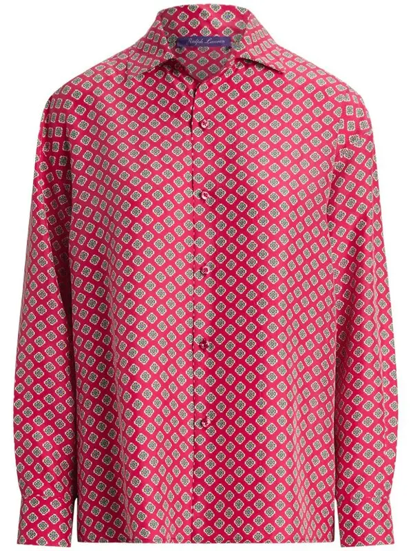 Ralph Lauren Cagney Printed Silk Blouse