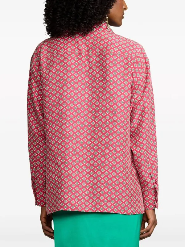 Ralph Lauren Cagney Printed Silk Blouse