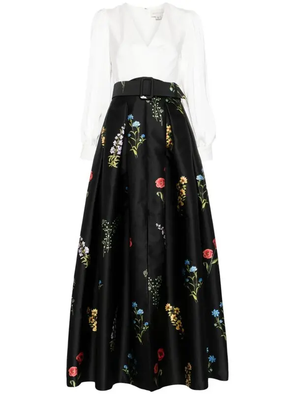 Sachin & Babi Zoe Colour-block Gown