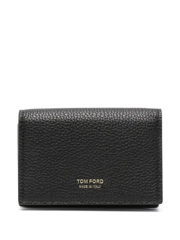 TOM FORD Leather Card Holder - Black