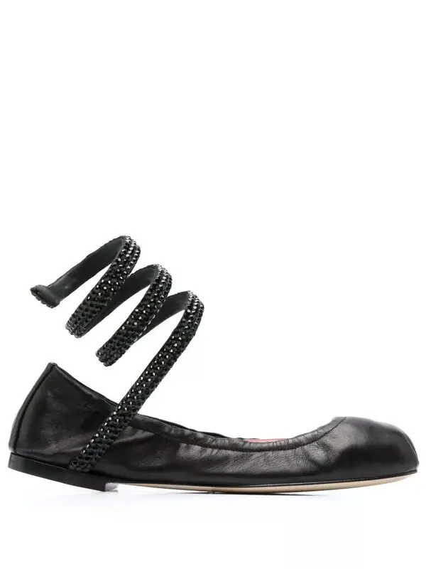 Rene Caovilla Cleo Crystal-embellished Ballerina Shoes