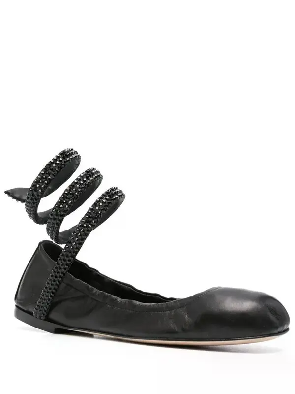 Rene Caovilla Cleo Crystal-embellished Ballerina Shoes