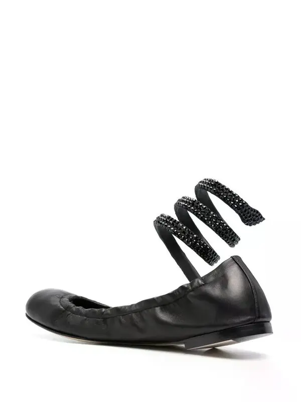 Rene Caovilla Cleo Crystal-embellished Ballerina Shoes