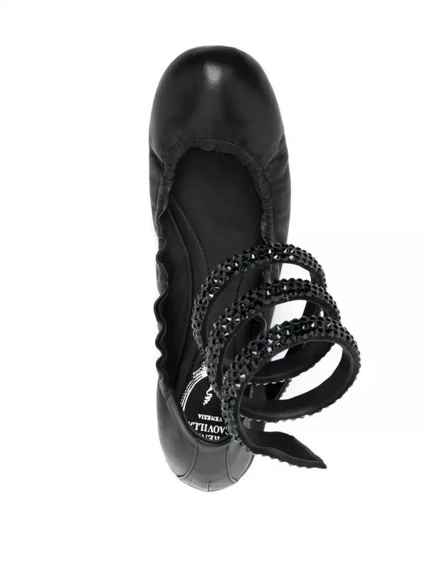 Rene Caovilla Cleo Crystal-embellished Ballerina Shoes
