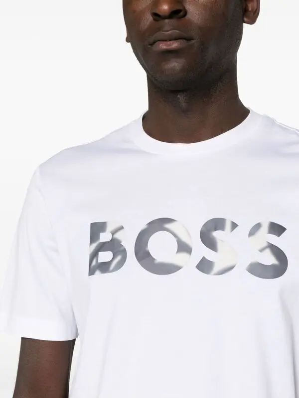 BOSS Logo-appliqué Cotton T-shirt