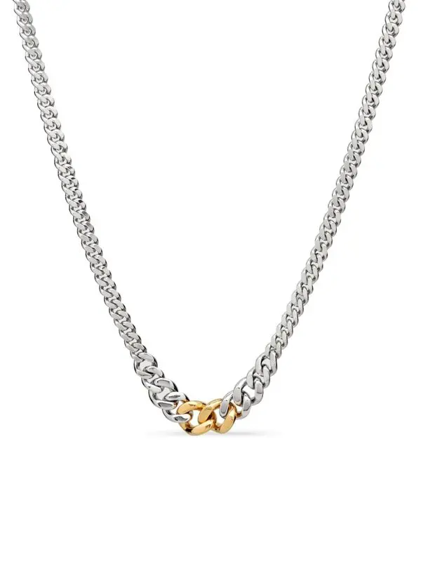 Tom Wood 18kt Recycled-gold Dean Duo-link Necklace - Silver