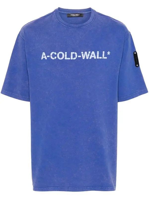 A-COLD-WALL* Overdye Logo Cotton T-shirt - Blue