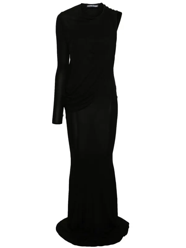 ANDREĀDAMO Asymmetric Draped Maxi Dress