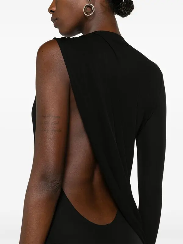 ANDREĀDAMO Asymmetric Draped Maxi Dress