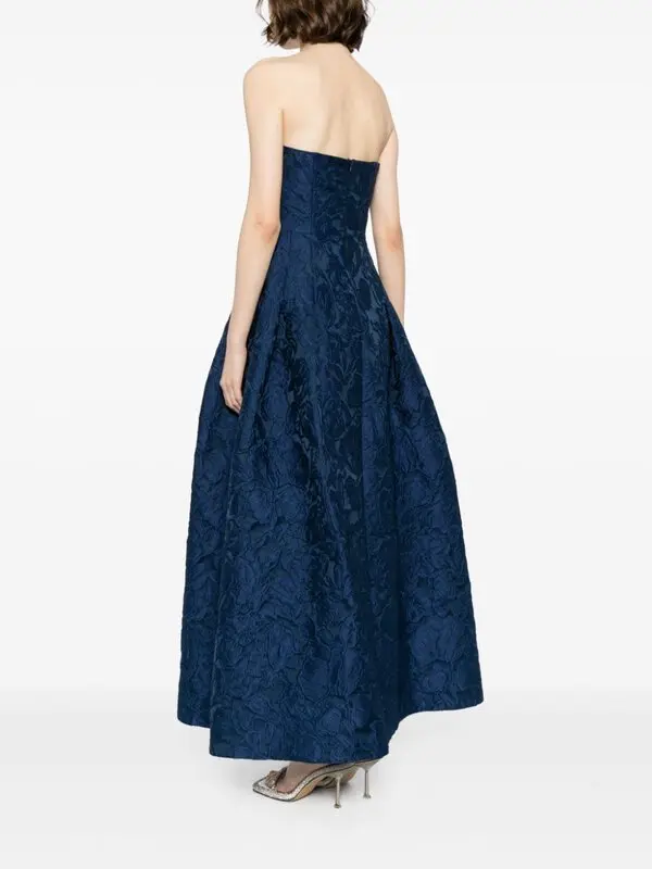 Sachin & Babi Belle Floral-embroidered Maxi Dress - Blue