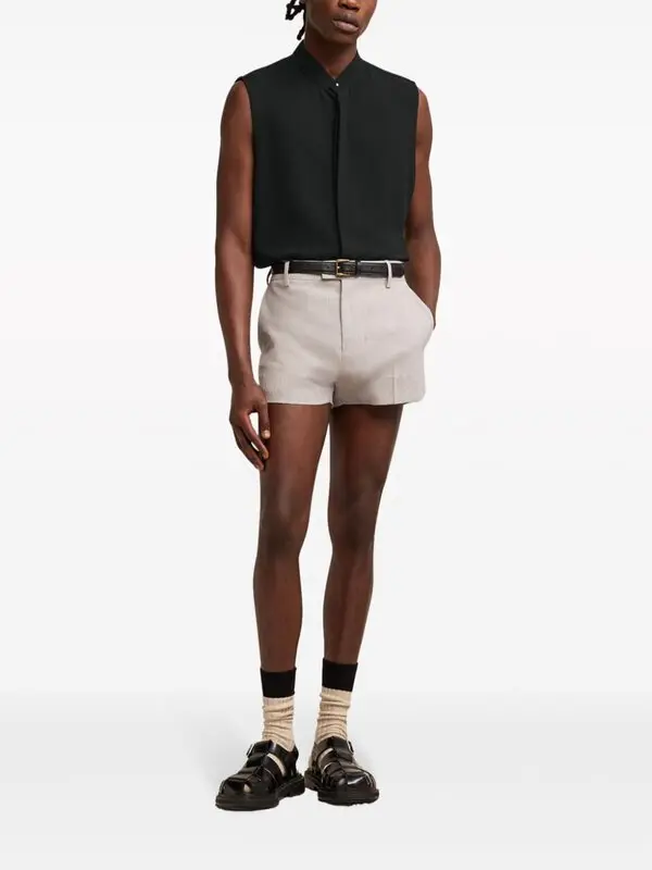 AMI Paris De Coeur-embroidery Sleeveless Shirt