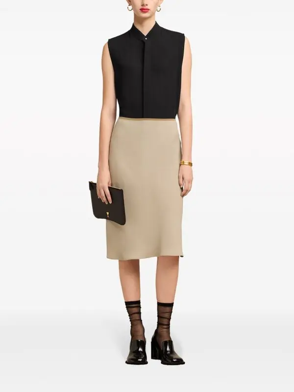 AMI Paris De Coeur-embroidery Sleeveless Shirt