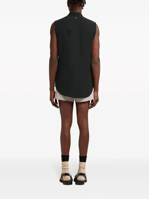 AMI Paris De Coeur-embroidery Sleeveless Shirt