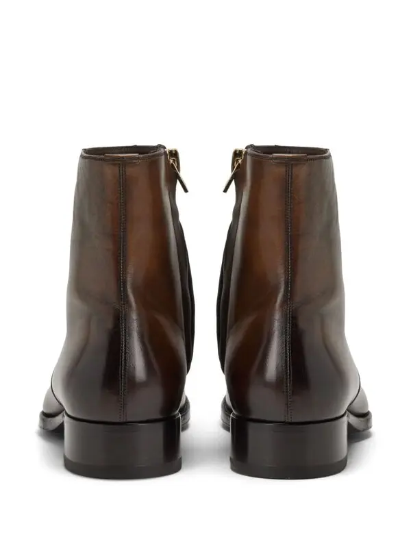 TOM FORD Leather Ankle Boots - Brown
