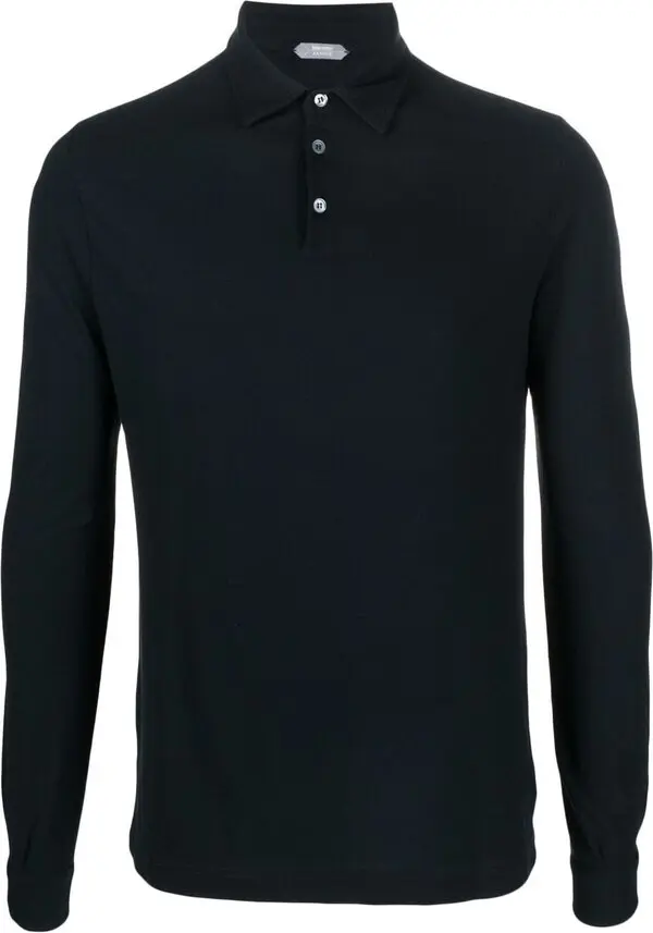 ZANONE Ice Cotton Polo Shirt - Blue