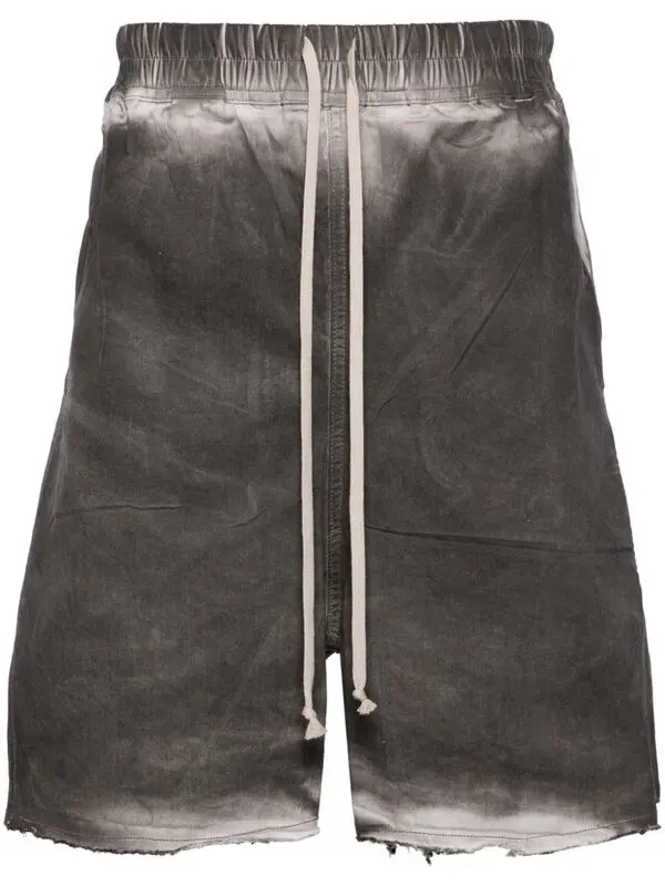 Rick Owens Long Boxers Faded-effect Shorts