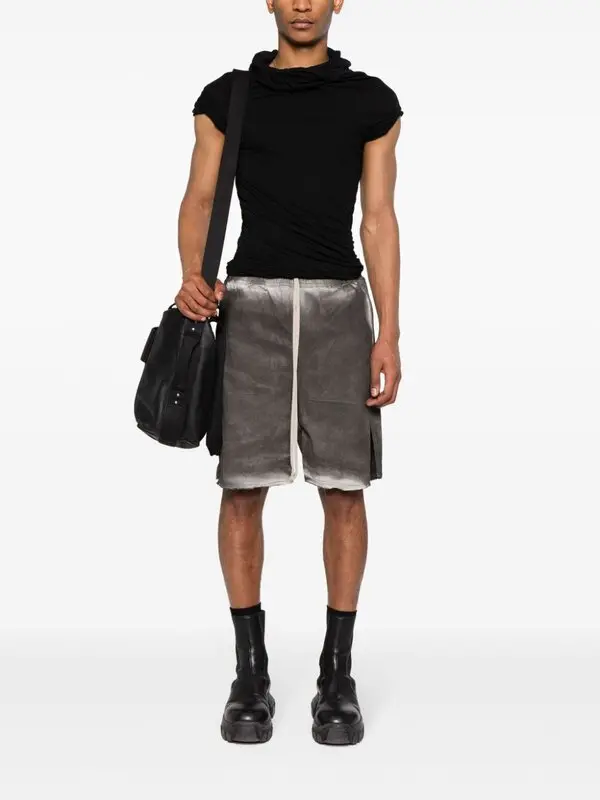 Rick Owens Long Boxers Faded-effect Shorts