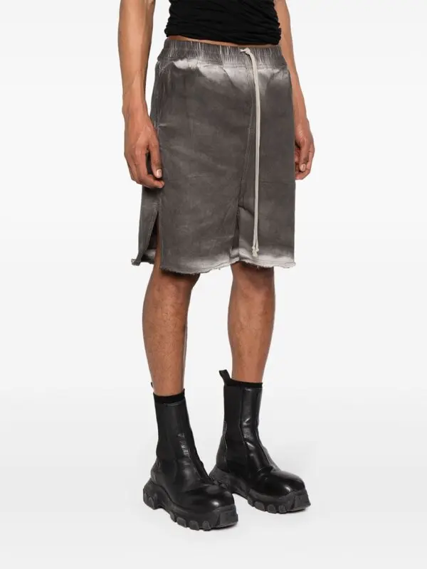 Rick Owens Long Boxers Faded-effect Shorts