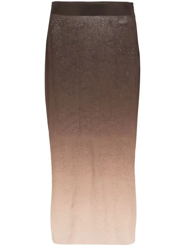 ANDREĀDAMO Rhinestone-embellished Midi Skirt