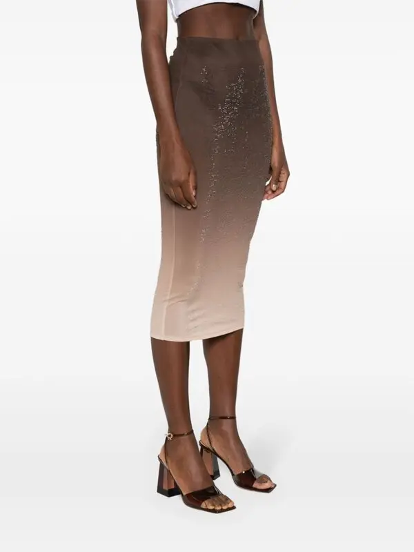 ANDREĀDAMO Rhinestone-embellished Midi Skirt