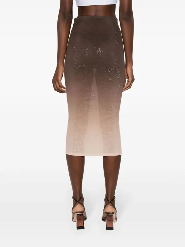 ANDREĀDAMO Rhinestone-embellished Midi Skirt