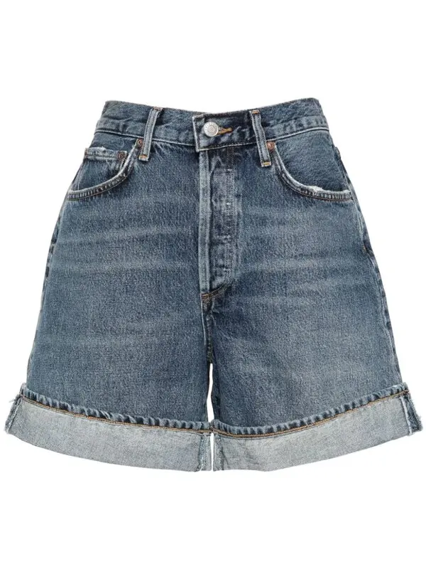 AGOLDE Dame Denim Shorts - Blue