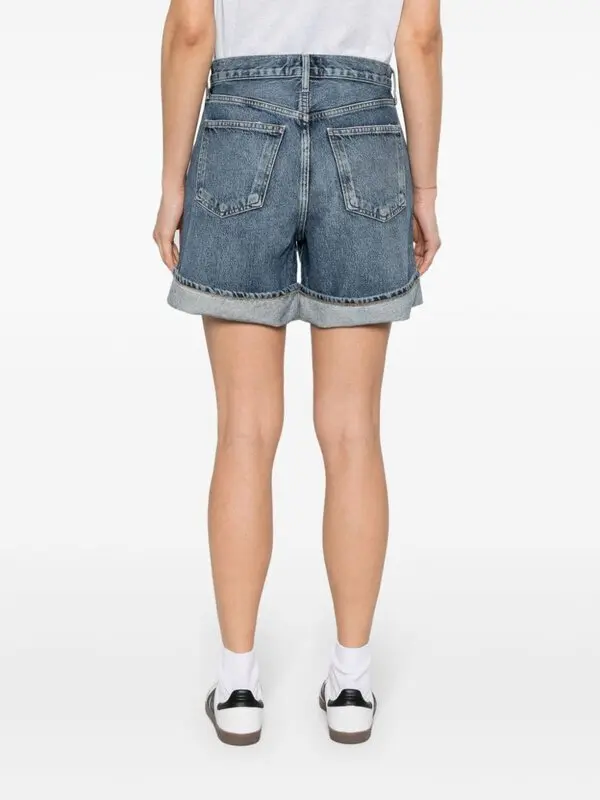 AGOLDE Dame Denim Shorts - Blue