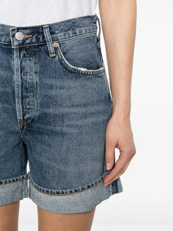 AGOLDE Dame Denim Shorts - Blue