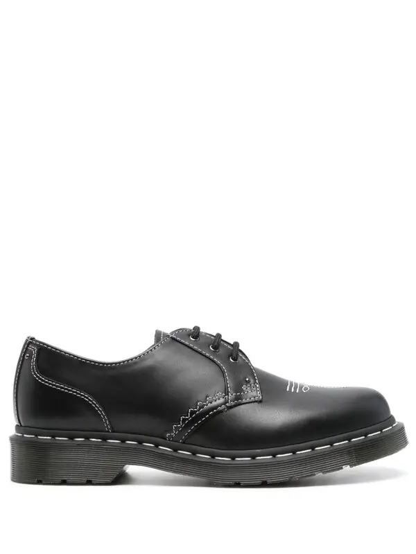 Dr. Martens Contrast-stitching Leather Derby Shoes