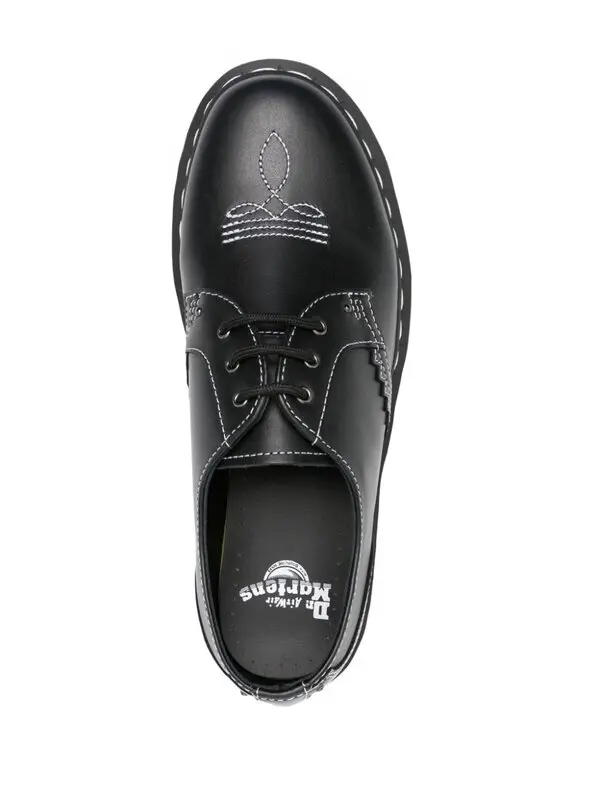 Dr. Martens Contrast-stitching Leather Derby Shoes