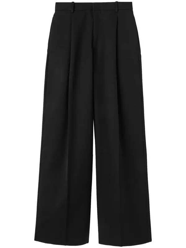 JIL SANDER High-waisted Wool Trousers - Black