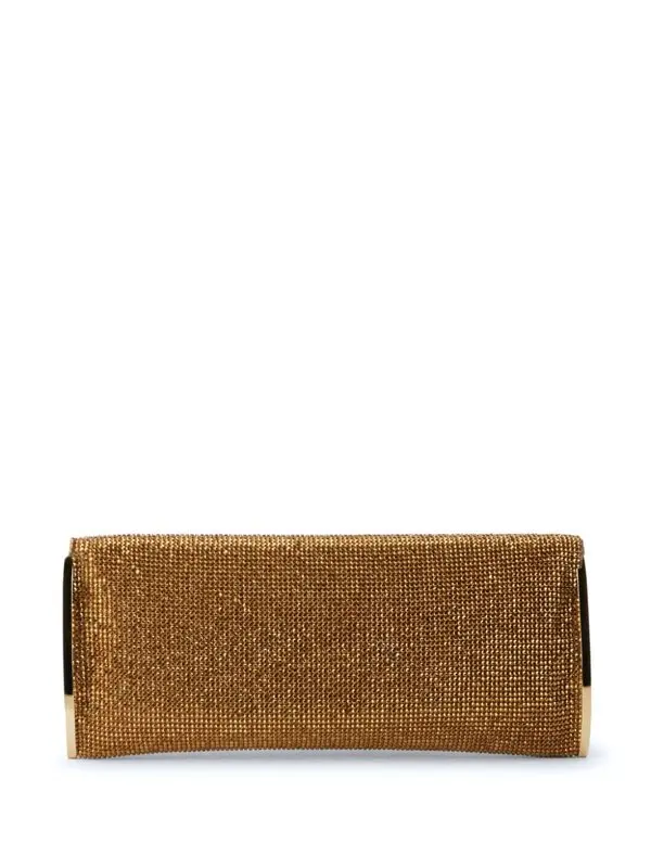 Benedetta Bruzziches Rhinestone Embellished Clutch Bag - Gold