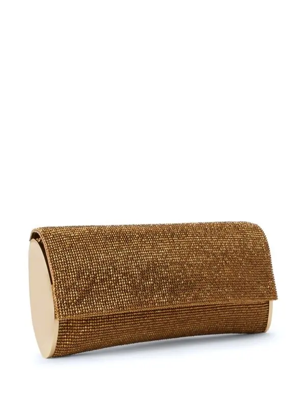 Benedetta Bruzziches Rhinestone Embellished Clutch Bag - Gold