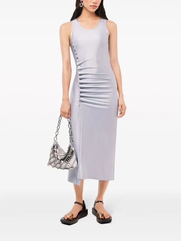 Rabanne Stud-detailed Midi Dress - Blue