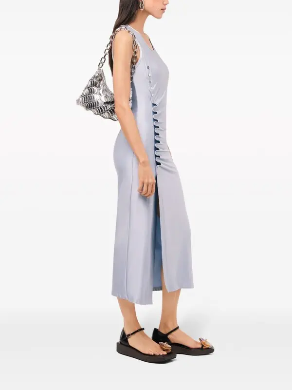 Rabanne Stud-detailed Midi Dress - Blue