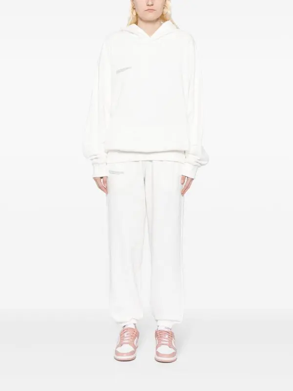 PANGAIA Organic Cotton Hoodie With Logo Print - White