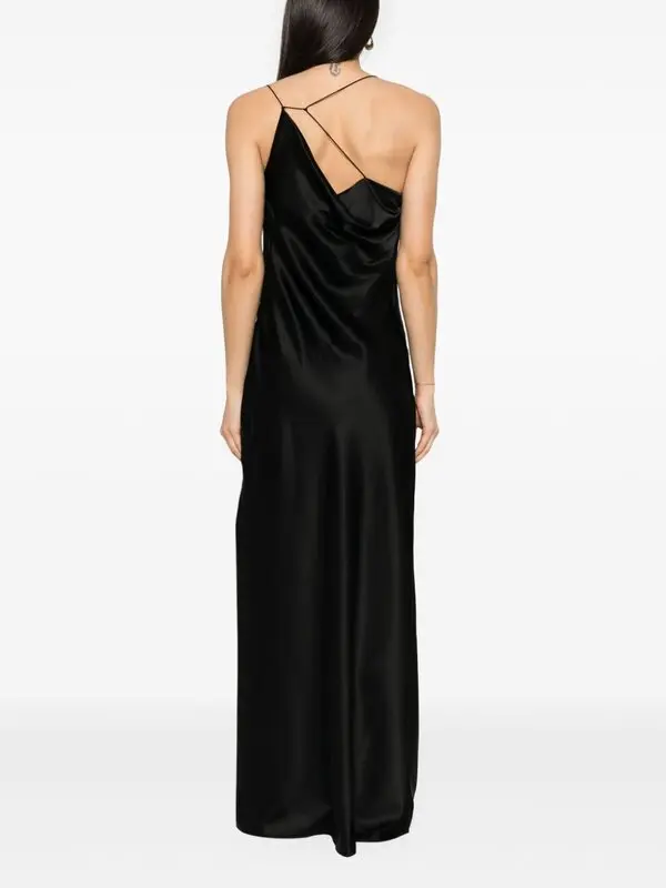 Calvin Klein Satin Maxi Dress In Black - 65% Off | Editorialist