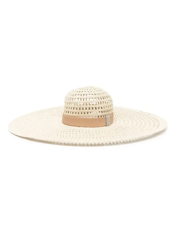 Peserico Interwoven Sun Hat - Neutrals