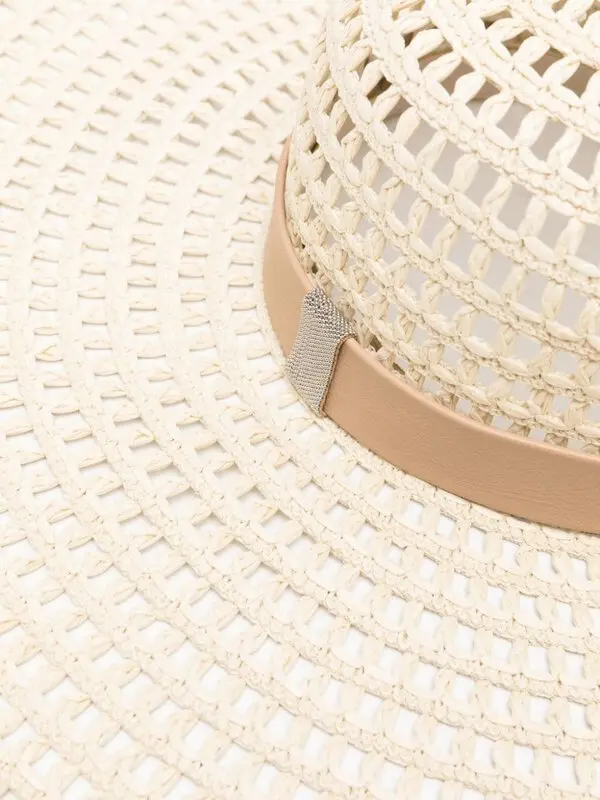 Peserico Interwoven Sun Hat - Neutrals