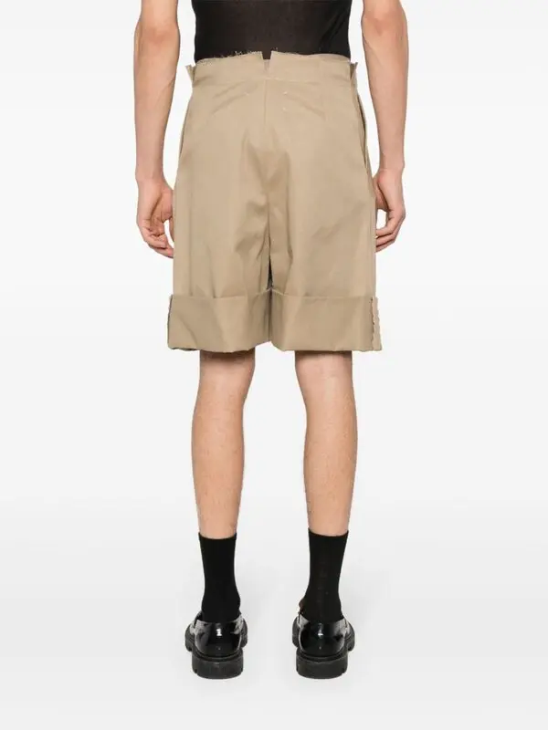 Maison Margiela Pleated Skater Shorts - Neutrals | Editorialist