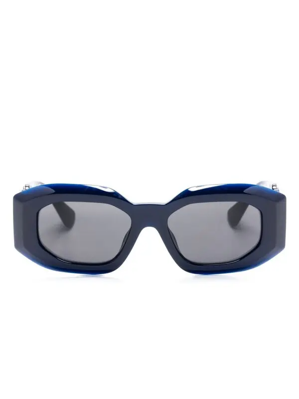 Versace Medusa Biggie Geometric-frame Sunglasses - Blue