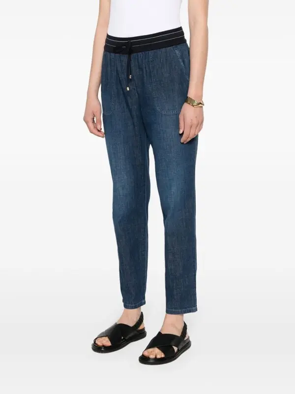 Lorena Antoniazzi Drawstring Tapered Jeans