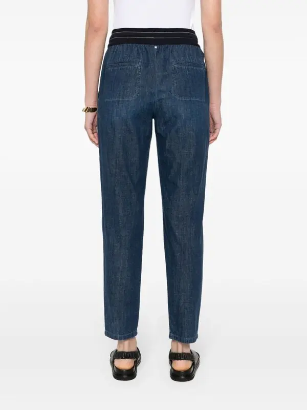 Lorena Antoniazzi Drawstring Tapered Jeans
