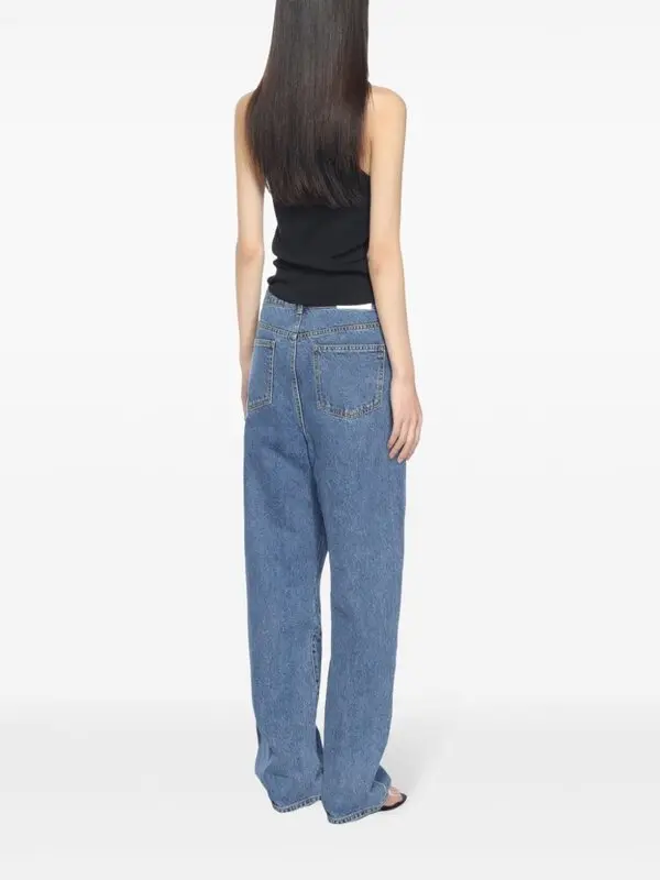 AMOMENTO Fine-ribbed Crew-neck Tank Top