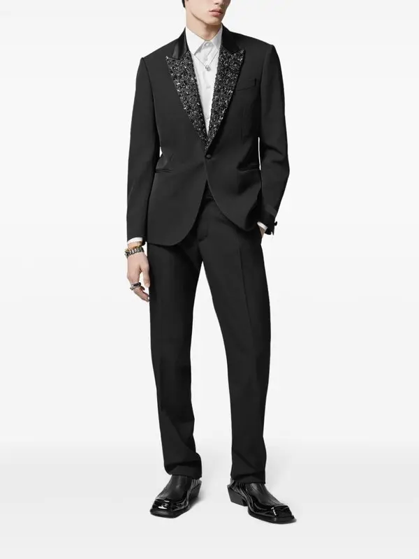Versace Crystal-embellished Wool Blazer