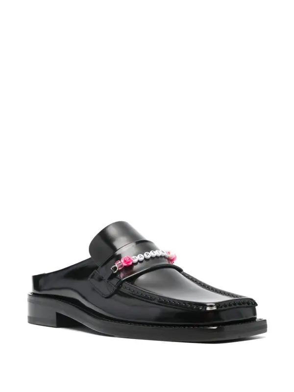 Martine Rose Bead Chain Leather Loafers
