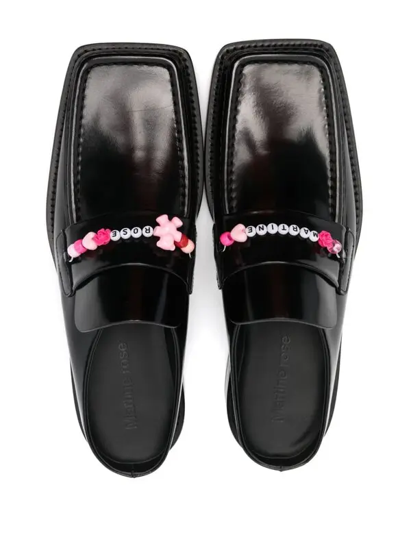 Martine Rose Bead Chain Leather Loafers