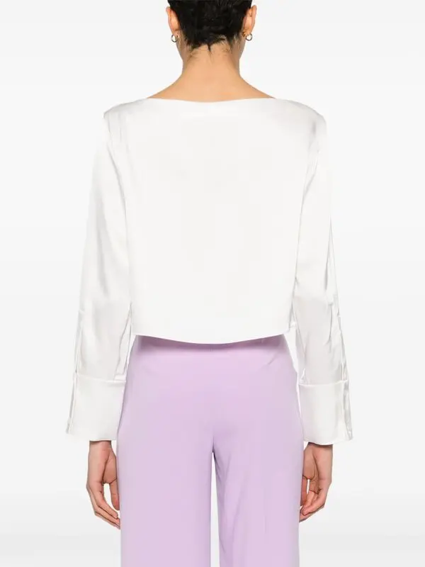 Theory Satin Cropped Blouse