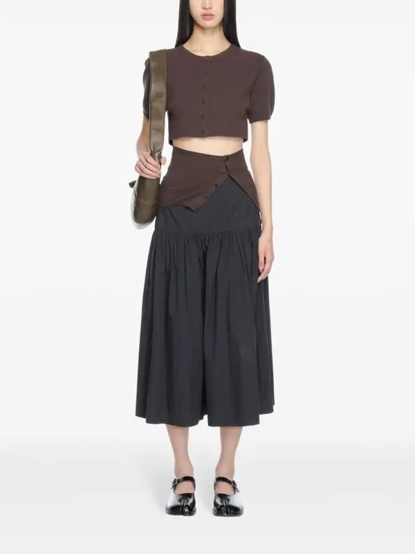 AMOMENTO Pleated Wide-leg Shorts